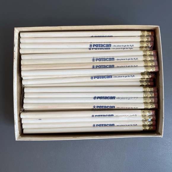 Office | Vintage Potacan Pencil Lot 92 White Pencils The Place To Go ...